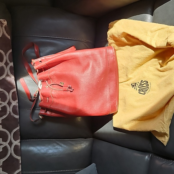 Mark Cross | Bags | Mark Cross Dark Red Leather Bag | Poshmark